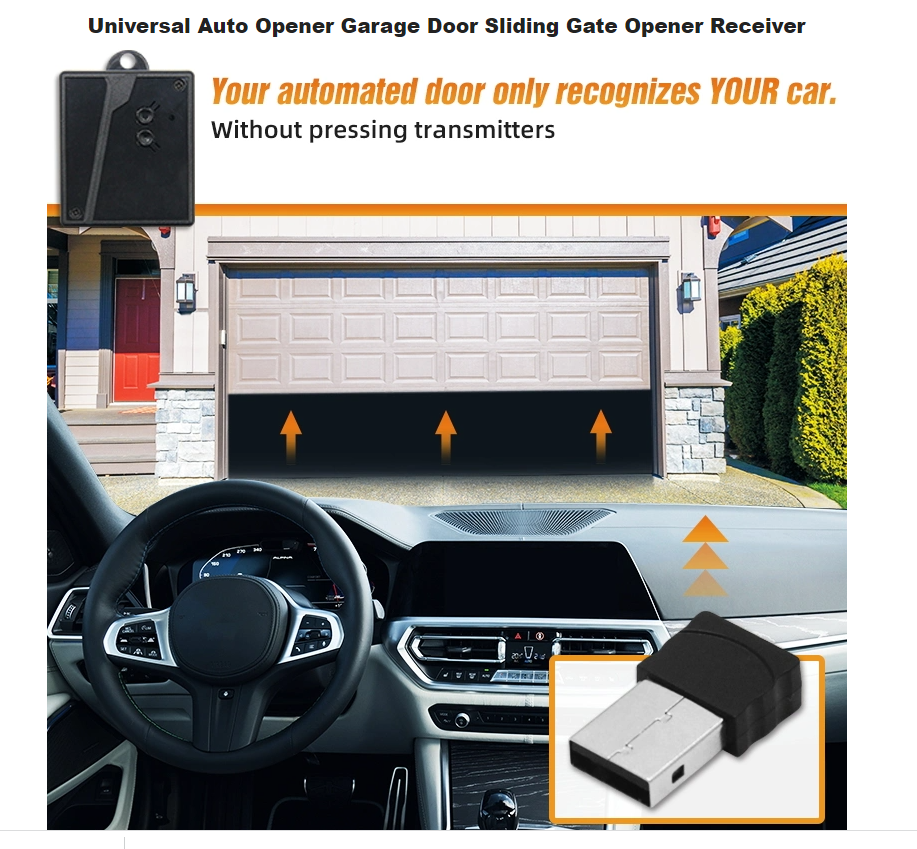 Automated gate or door opener without remote recognizes your car to op