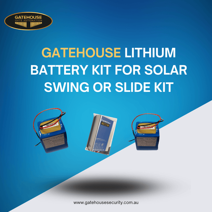 Lithium Battery Upgrade Kit For Any Gate System With 24v MPPT Solar Ch
