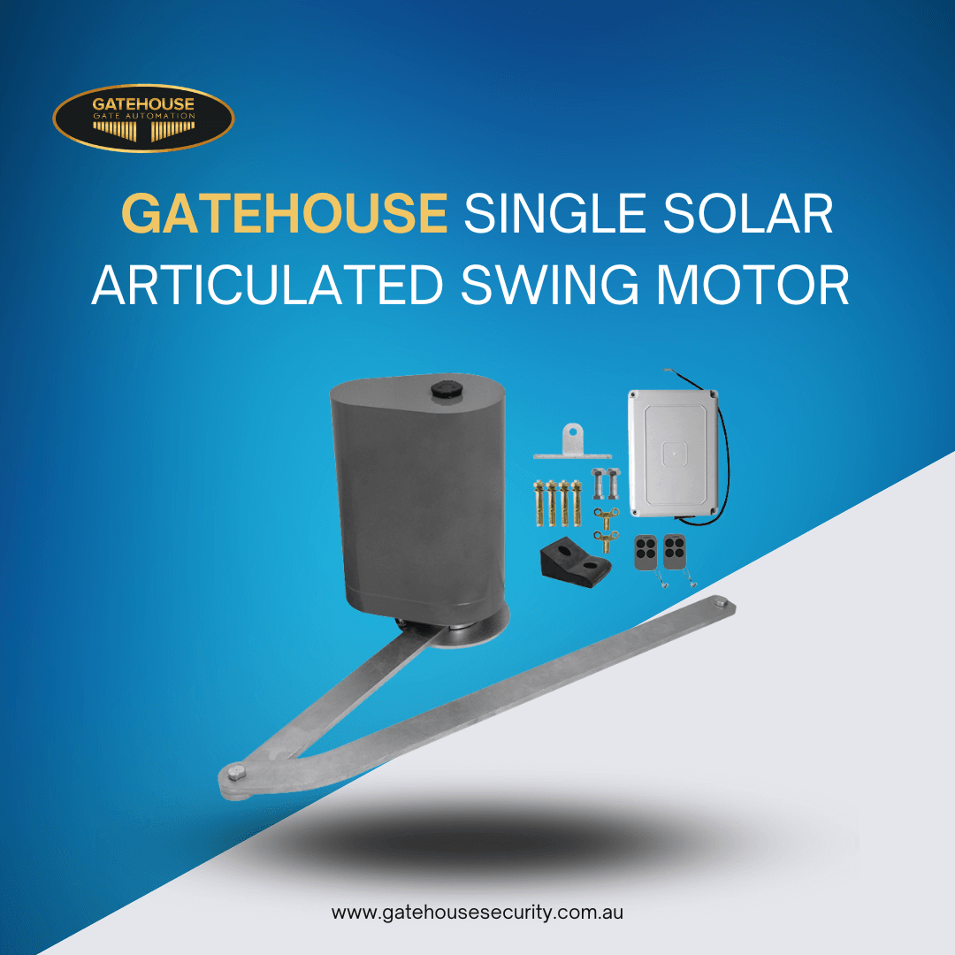 Gatehouse Articulated Arm Gate Motor Kit Single Solar Swing Kit