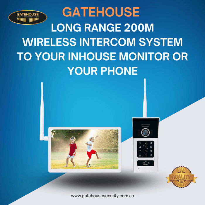 Wireless Video Intercom with House Monitor up to 250m Range Latest Mod