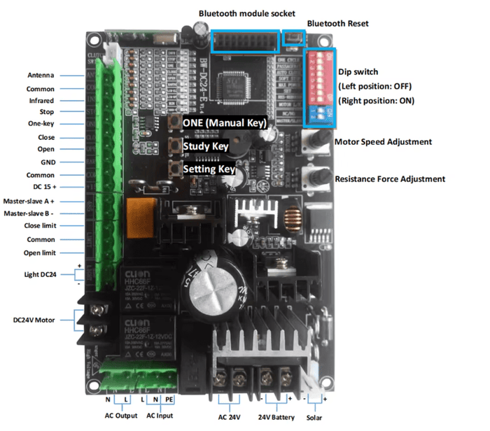 Smart Electric Slide Motor With Latest Electronics, Built in Li Backup
